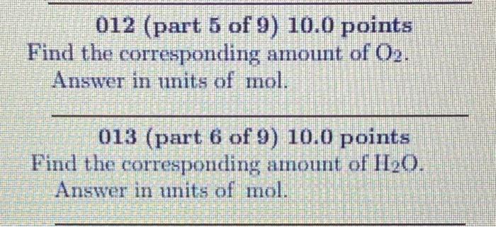 Solved Balance the equation NH3 + 02 -> N, + H2O NII + Given | Chegg.com