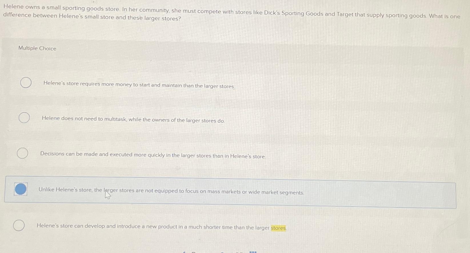 Solved Helene owns a small sporting goods store. In her | Chegg.com