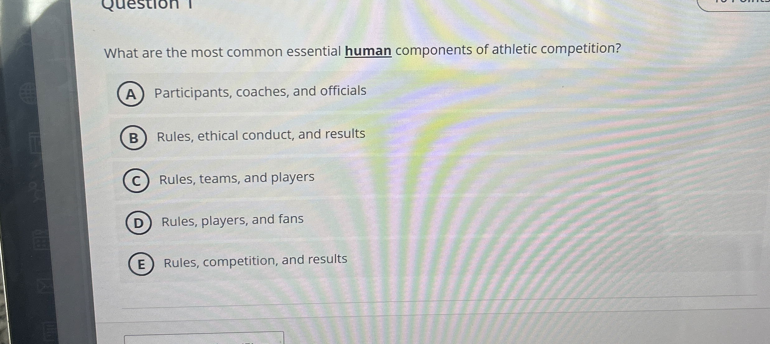 Solved What are the most common essential human components | Chegg.com