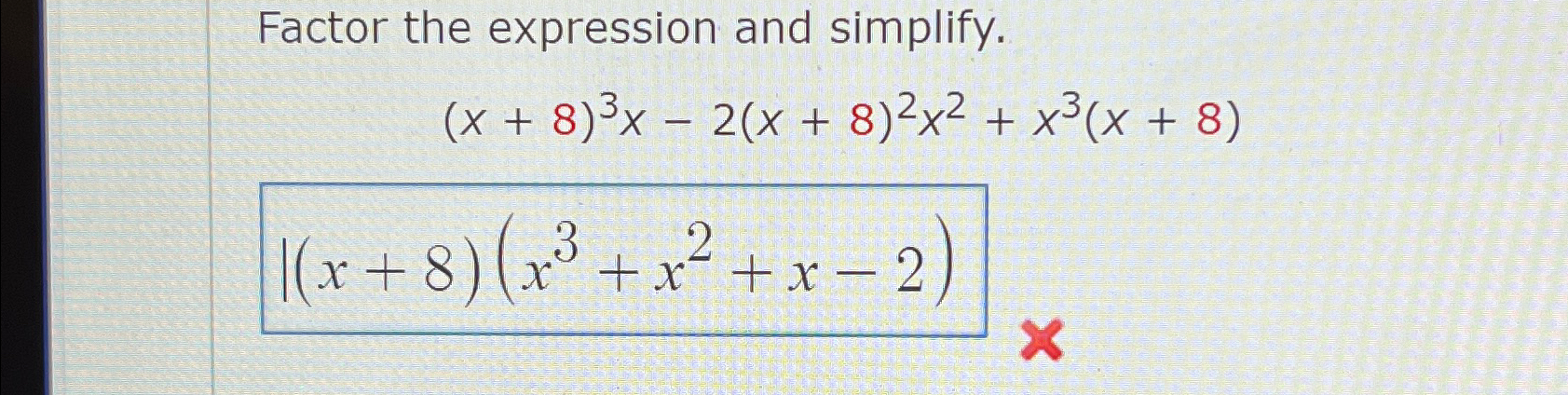Solved Factor the expression and | Chegg.com