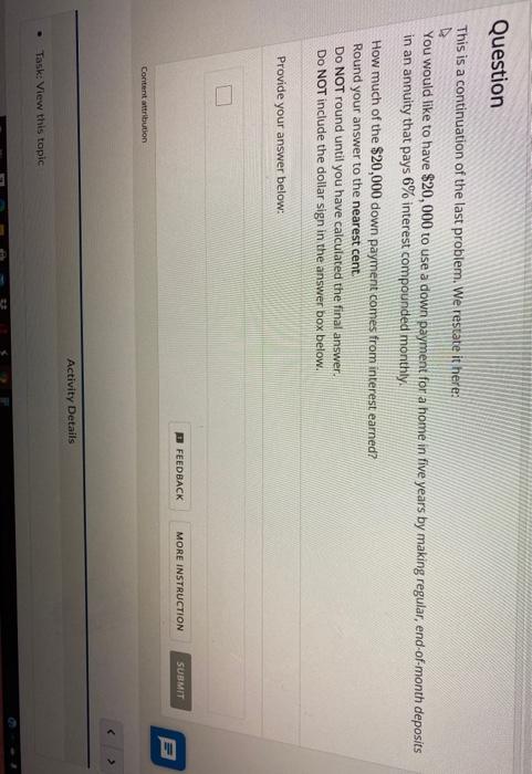 Solved Question This is a continuation of the last problem. | Chegg.com