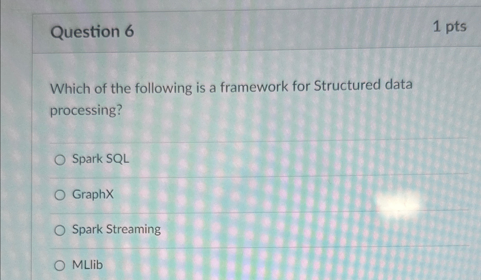 Solved Question 61ptswhich Of The Following Is A Framework 