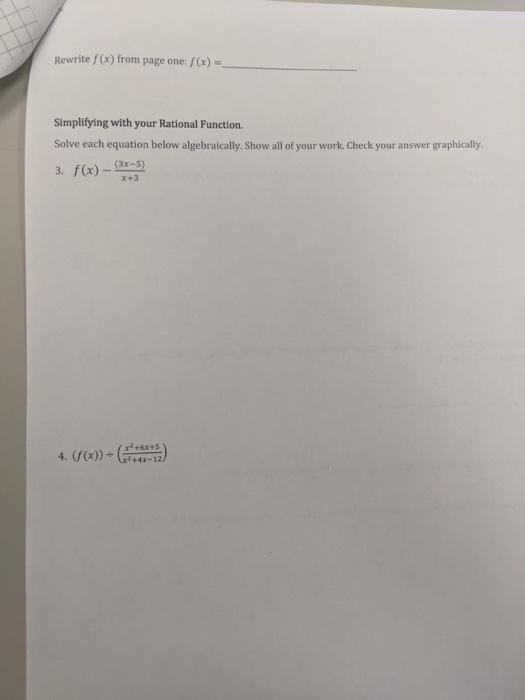 Find each of the following algebraically. Check your | Chegg.com