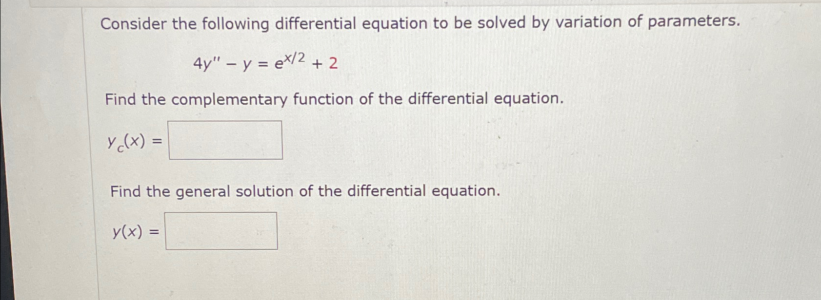 Solved Consider the following differential equation to be | Chegg.com
