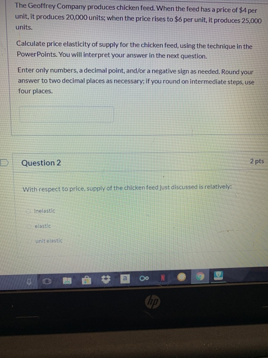 Solved The Geoffrey Company produces chicken feed. When the | Chegg.com