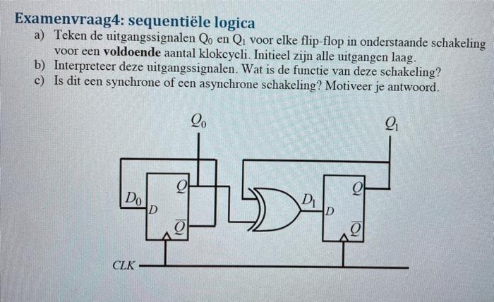 Solved translation:a) draw the output signals Q0, Q1 | Chegg.com