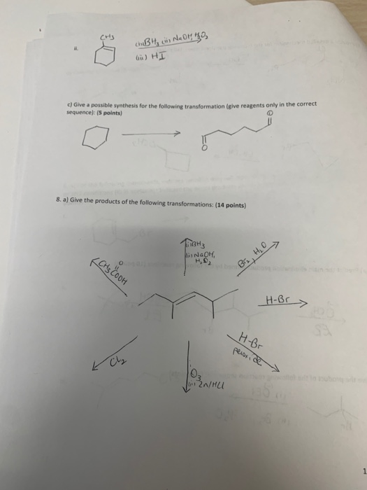 Solved (4BHj cür Ne OMBO GW HI c) Give a possible synthesis | Chegg.com
