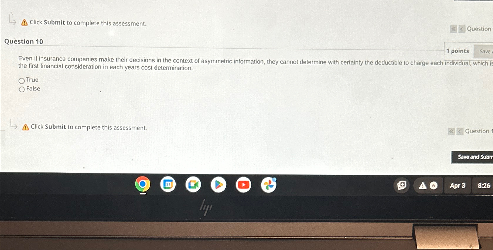 Solved L Click Submit to complete this assessment.« | Chegg.com