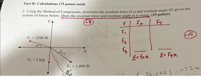Solved Part B: Calculations ( 75 points total) 1. Using the | Chegg.com