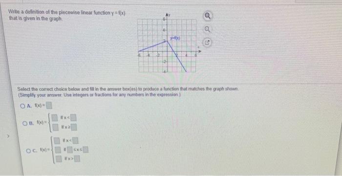 Solved Write a definition of the piecewise linear function | Chegg.com
