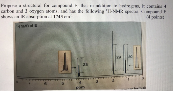 Solved Propose a structural for compound E, that in addition | Chegg.com