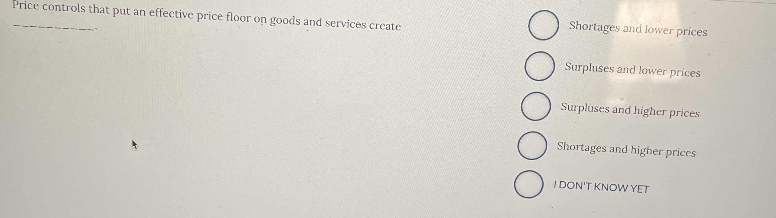 Solved Price controls that put an effective price floor on | Chegg.com