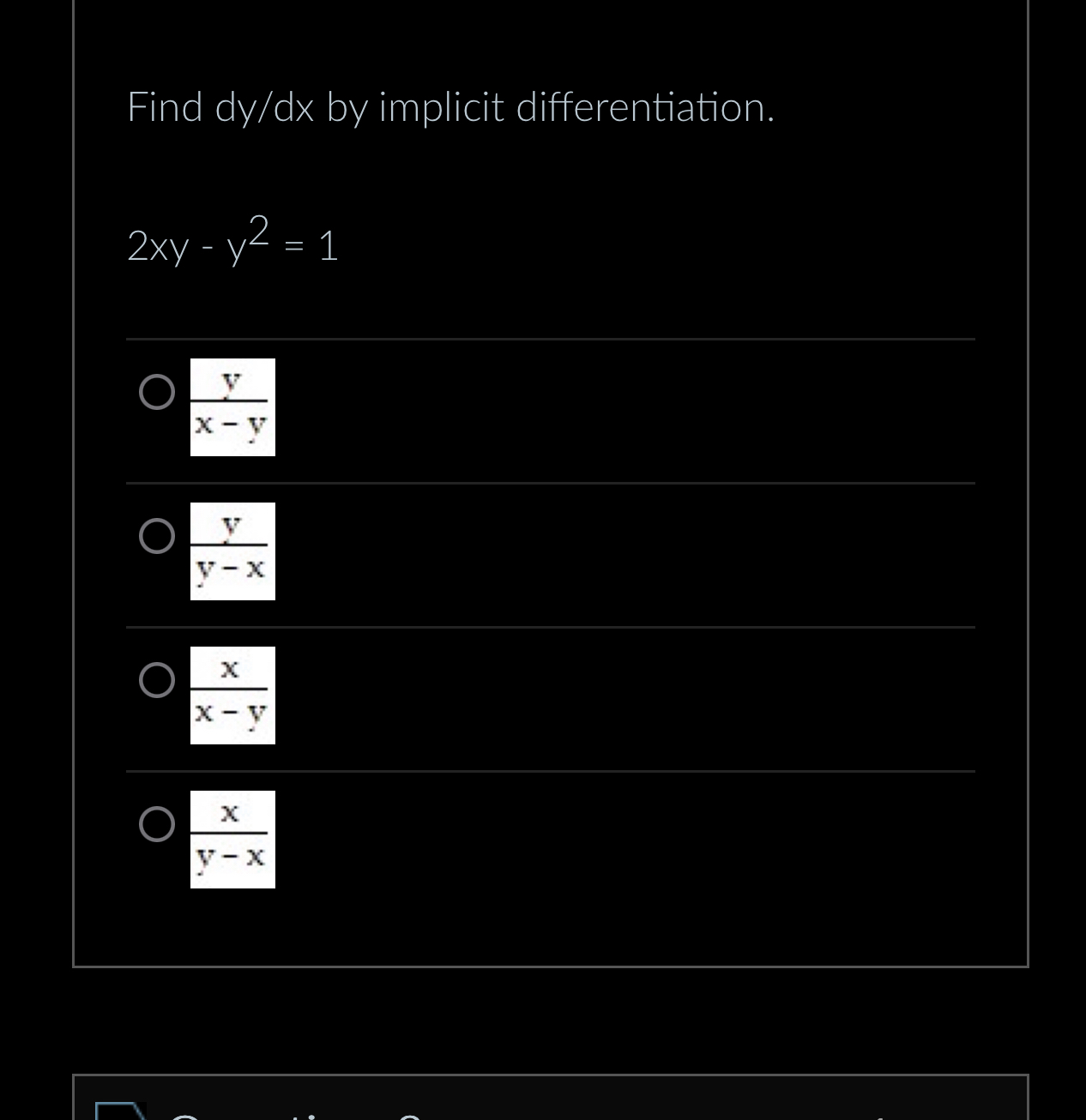 Solved Find dydx ﻿by implicit | Chegg.com
