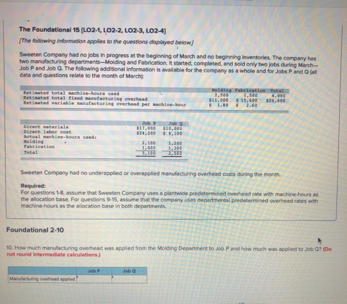 Solved The Foundational 15 [LO2-1, LO2-2, LO2-3, LO2-4) [The | Chegg.com
