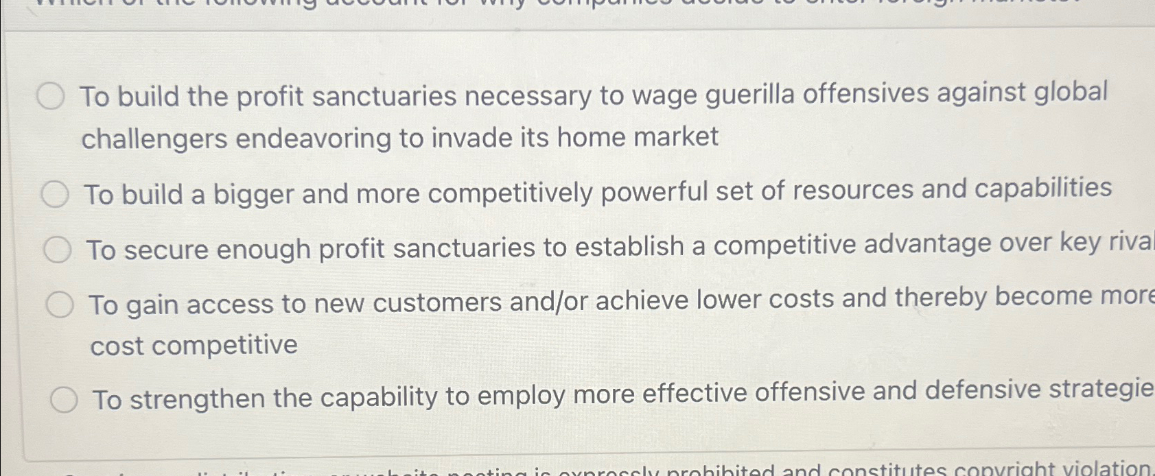 Solved To build the profit sanctuaries necessary to wage | Chegg.com