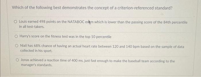 Solved Which of the following best demonstrates the concept | Chegg.com
