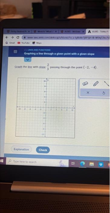 Solved Graph the line with sfope 32 passing through the | Chegg.com