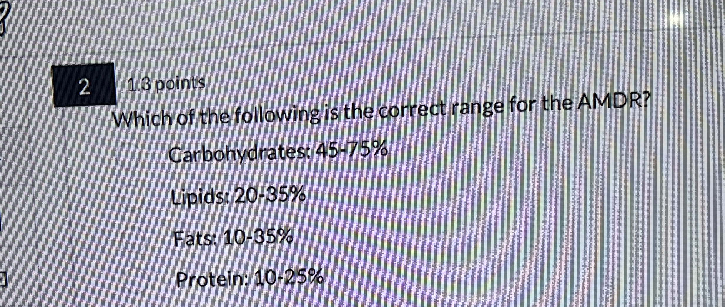 Solved 2 1.3 ﻿pointsWhich of the following is the correct | Chegg.com