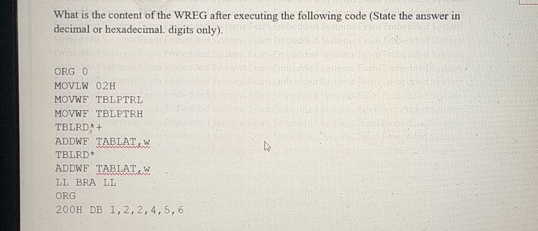 Solved What is the content of the WREG after executing the | Chegg.com