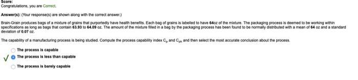 Solved Congratulations, you are Correct. Answer(s): (Your | Chegg.com