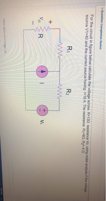 Solved Question Completion Status: For the circuit in figure | Chegg.com
