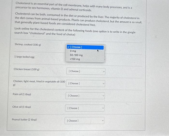 Solved L.0. 5.1. Recognize properties of Sterols Sterols, | Chegg.com