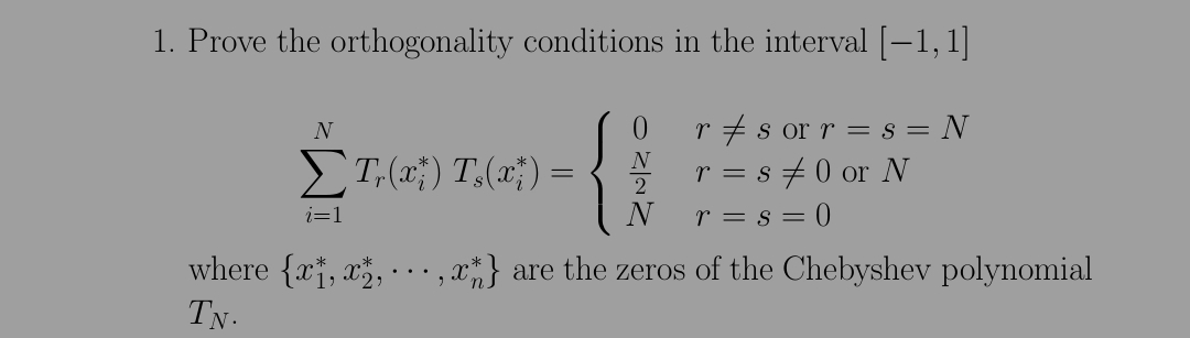 Solved Prove the orthogonality conditions in the interval | Chegg.com