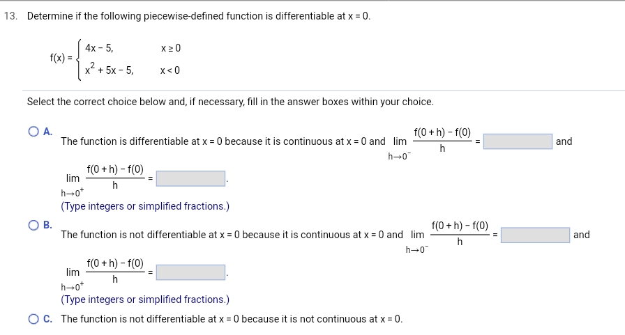 Solved Determine If The Following Piecewise Defined Function