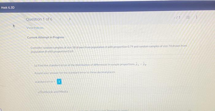 Solved Consider random samples of size 58 drawn | Chegg.com