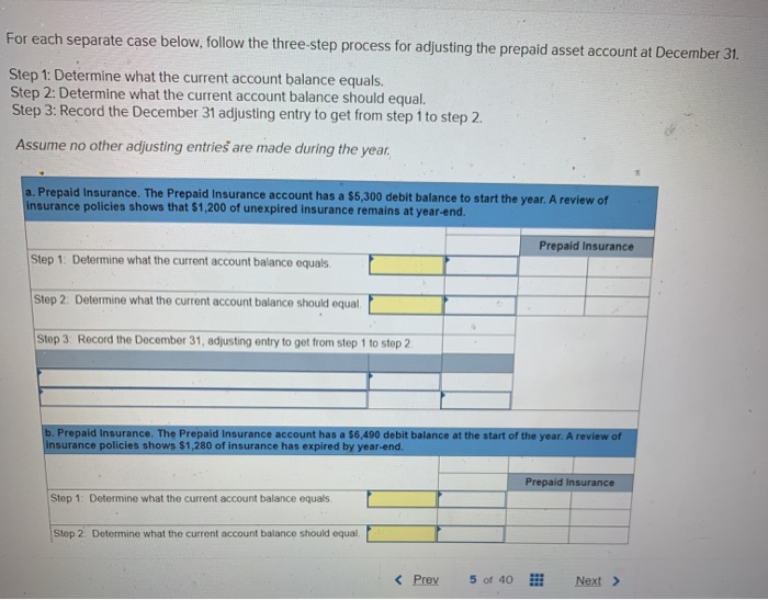 Solved For each separate case below, follow the three-step | Chegg.com