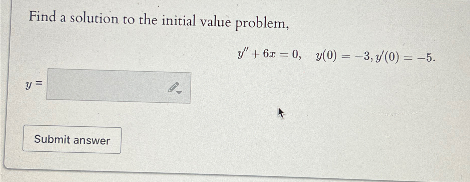 Solved Find a solution to the initial value | Chegg.com