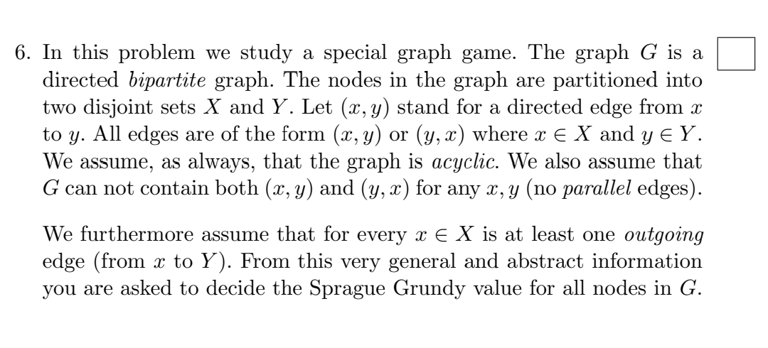 Solved In this problem we study a special graph game. The | Chegg.com