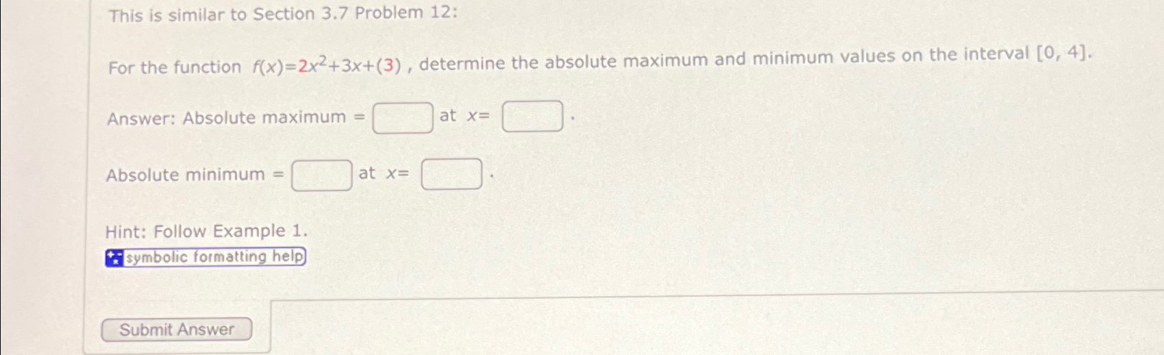 Solved This is similar to Section 3.7 ﻿Problem 12:For the | Chegg.com