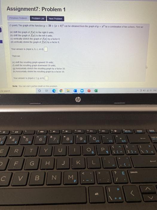Solved Assignment7 Problem 1 Previous Problem Problem List 2614