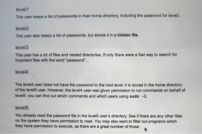 Solved level1 This user keeps a list of passwords in their | Chegg.com
