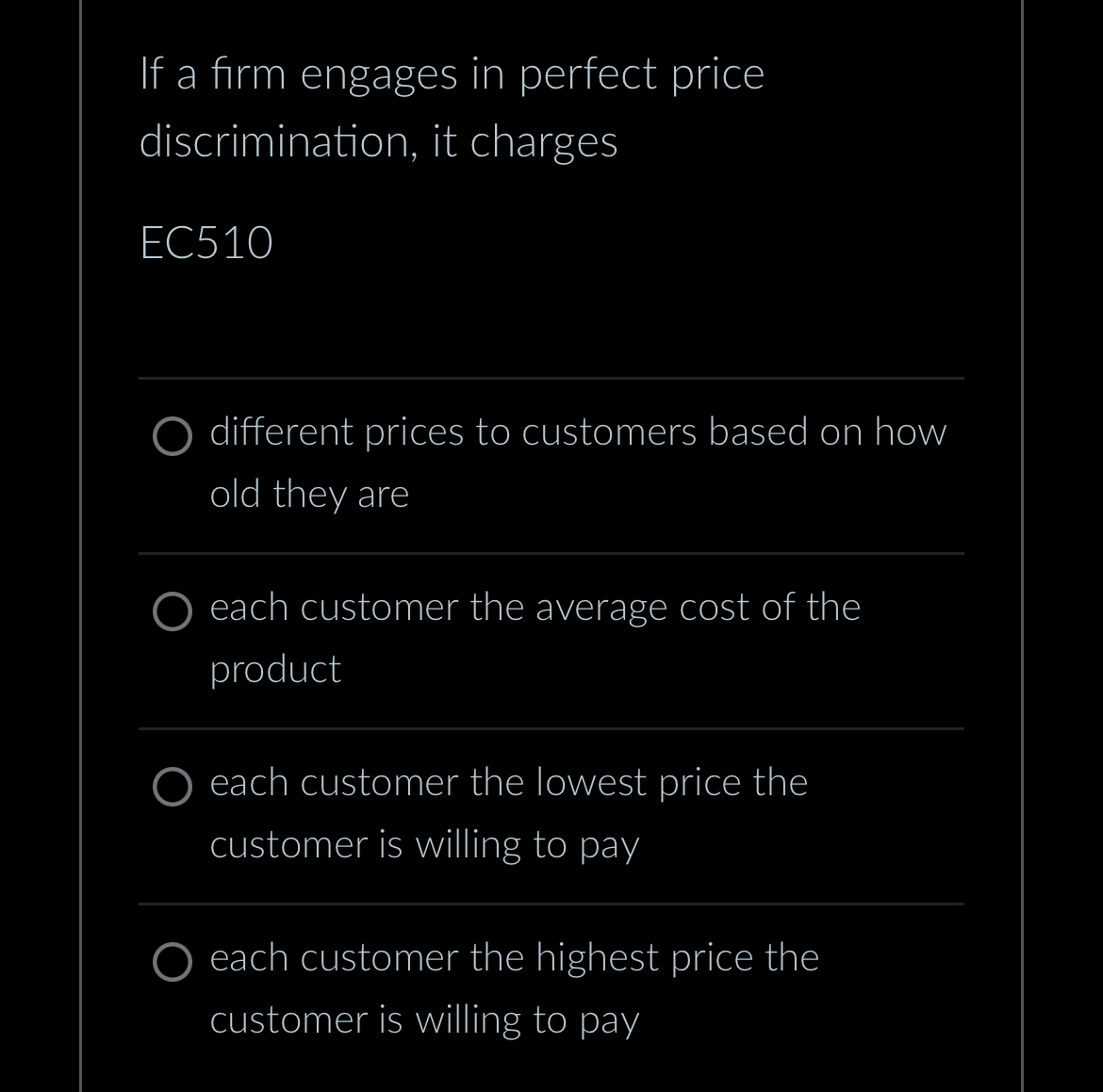 Solved If a firm engages in perfect price discrimination, it | Chegg.com