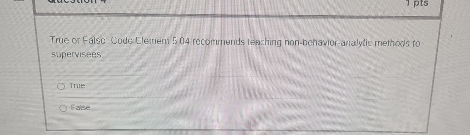 Solved True or False: Code Element 5.04 ﻿recommends teaching | Chegg.com