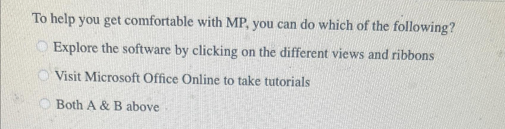 Solved To help you get comfortable with MP, ﻿you can do | Chegg.com