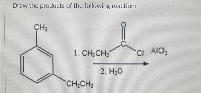 Solved Draw the products of the following reaction: CH3 1. | Chegg.com