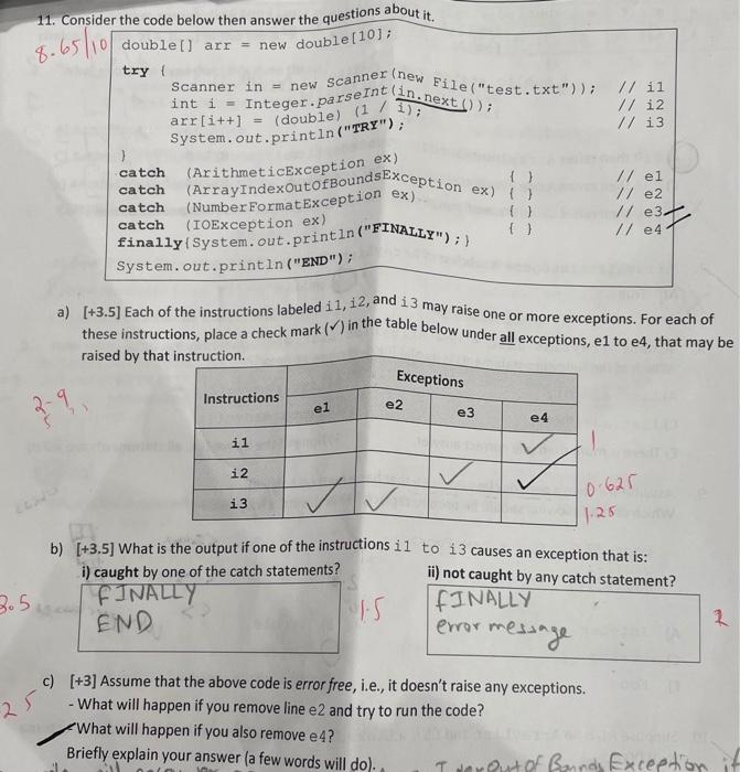 Solved a) [+3.5] Each of the instructions labeled i1,i2, and | Chegg.com