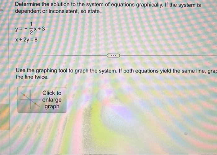 Solved Determine the solution to the system of equations | Chegg.com