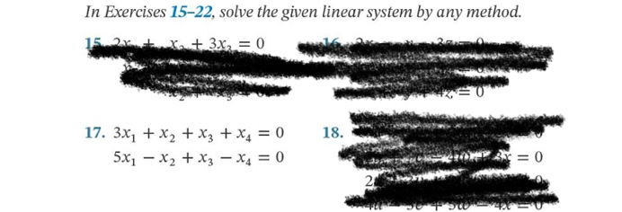 Solved In Exercises 15-22, ﻿solve the given linear system by | Chegg.com