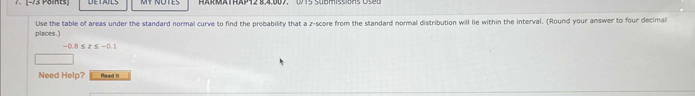 Solved Use the table of areas under the standard normal | Chegg.com