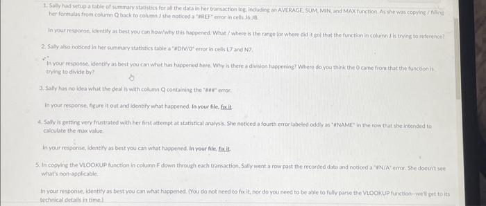 Solved her formulas from columin Q back to column J she | Chegg.com