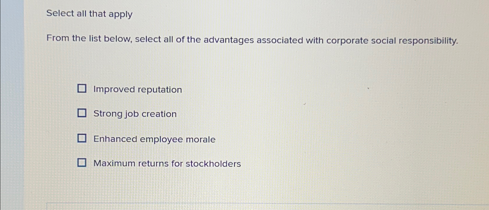Solved Select all that applyFrom the list below, select all | Chegg.com