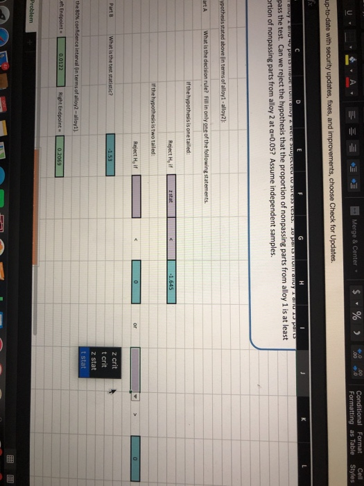 Solved U Aez Oo Merge And Center Conditional Format 9861