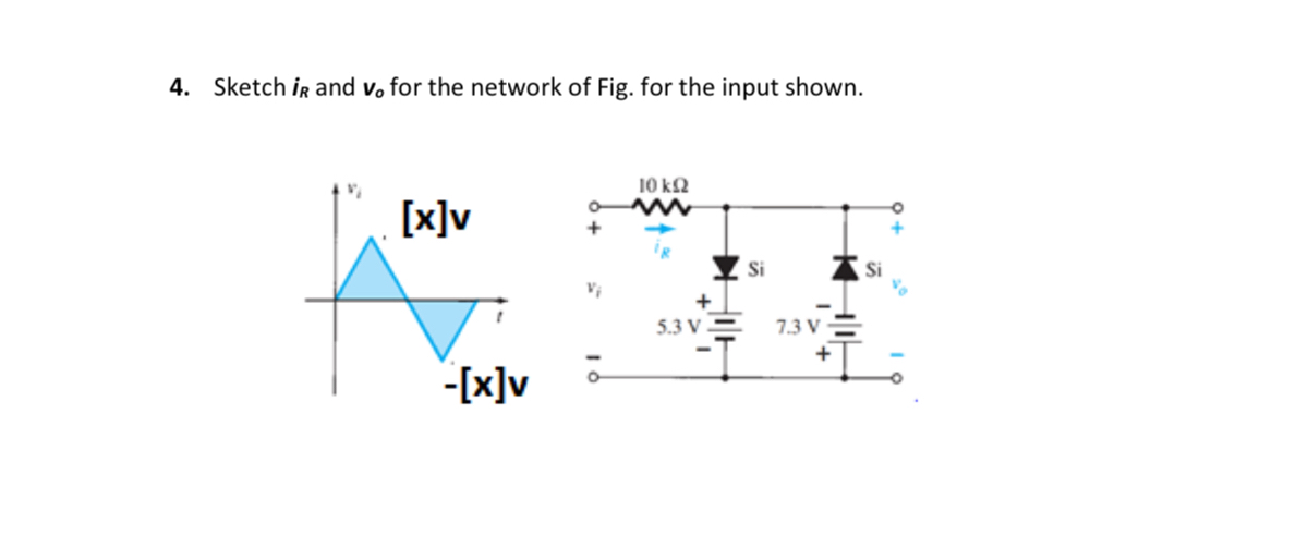 Sketch iR ﻿and vo ﻿for the network of Fig. for the | Chegg.com