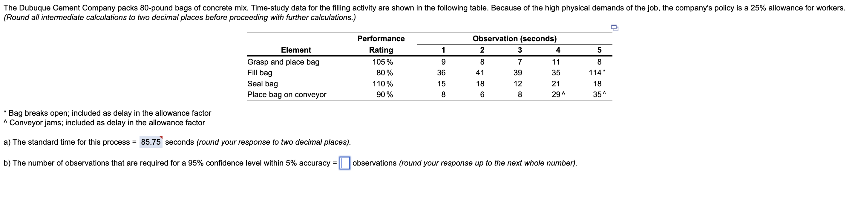 Solved (Round all intermediate calculations to two decimal | Chegg.com