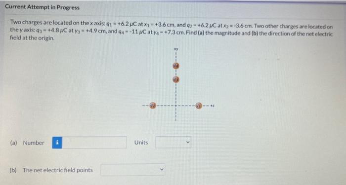 Solved Two charges are located on the x axis: q1=+6.2μC at | Chegg.com