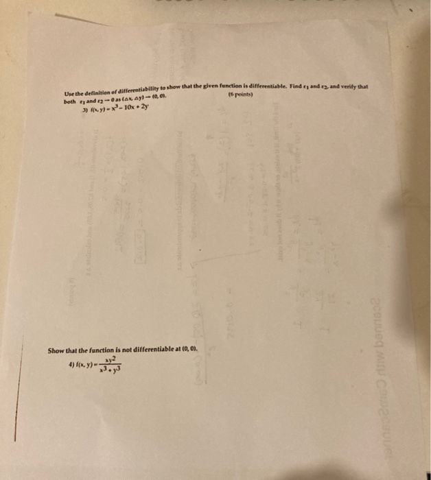 Solved (6 points) Use the definition of differentiability to | Chegg.com